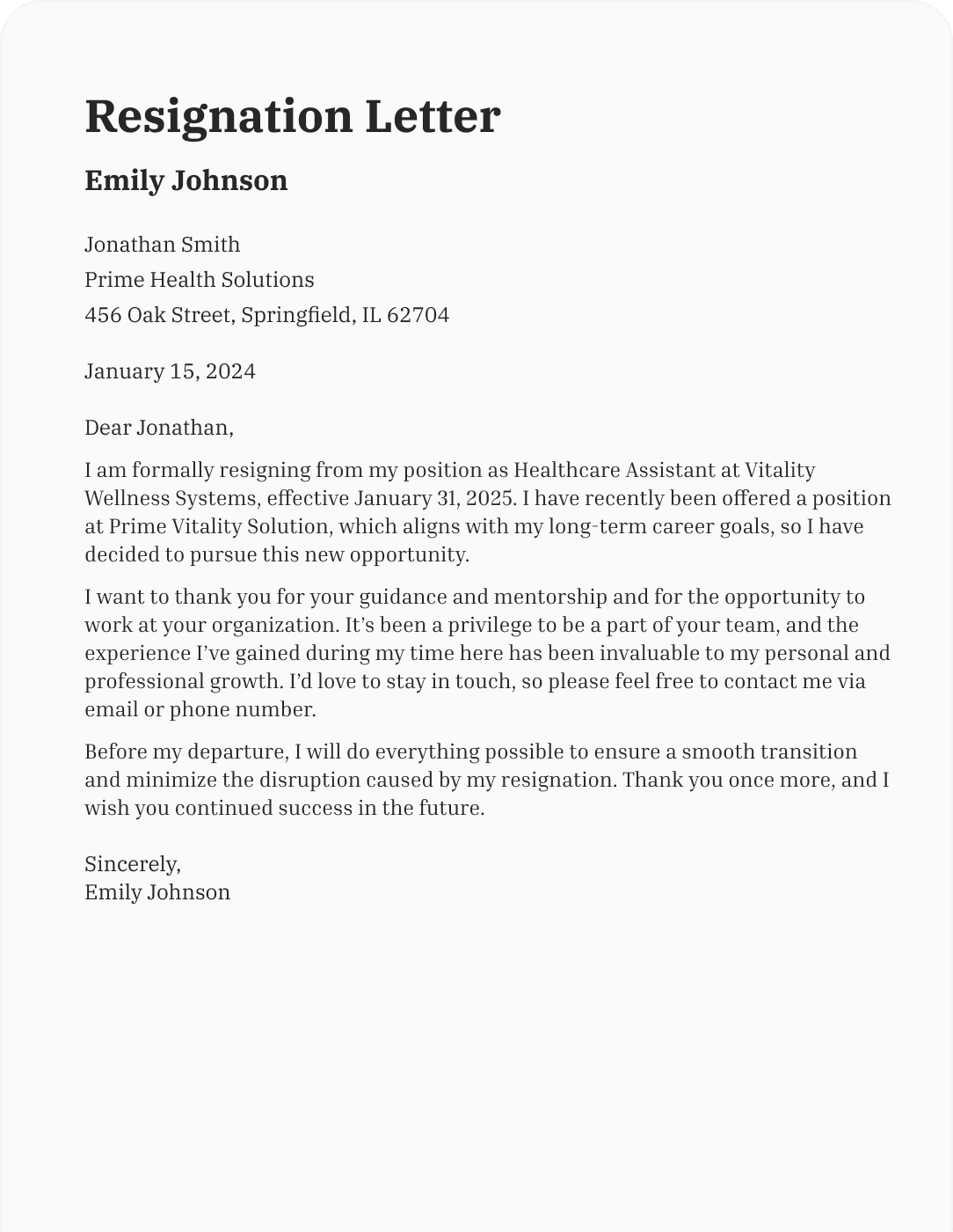 Free Resignation Letter Builder - Quick and Professional