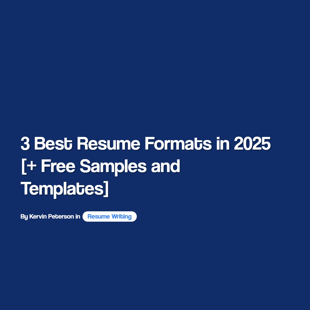 3 Best Resume Formats in 2024 [+ Free Samples and Templates]